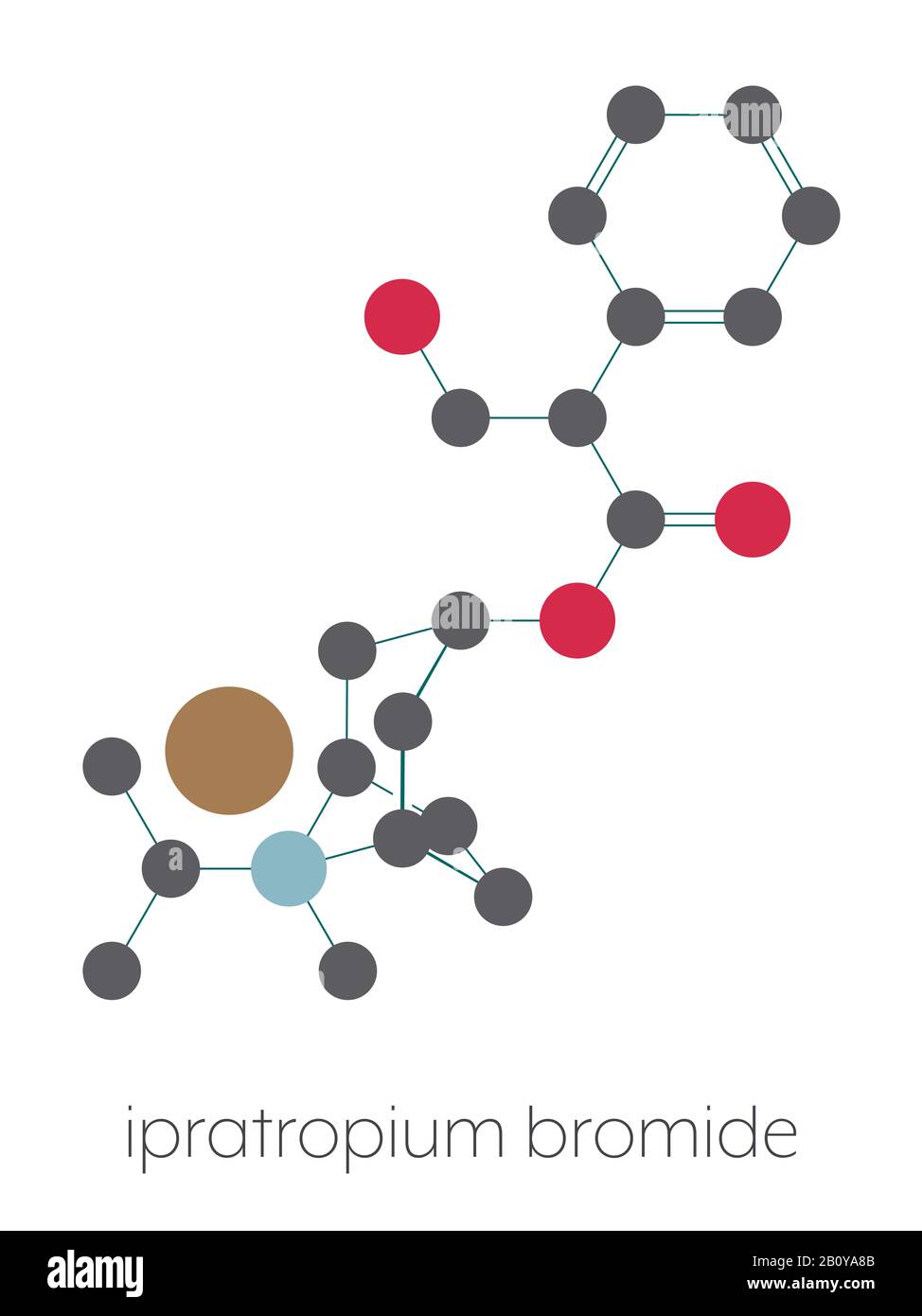 Ipratropium bromide asthma drug molecule, illustration Stock Photo - Alamy