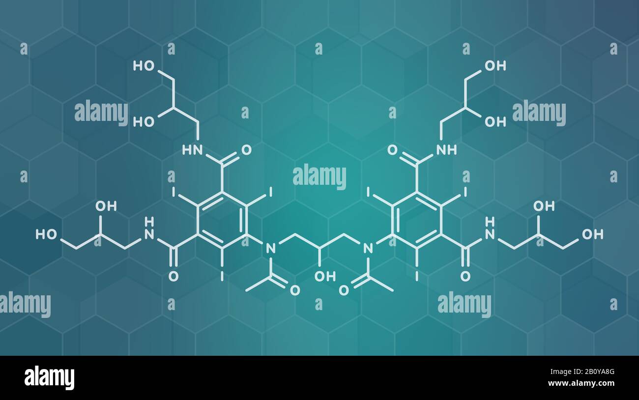 Iodixanol contrast agent molecule, illustration Stock Photo - Alamy