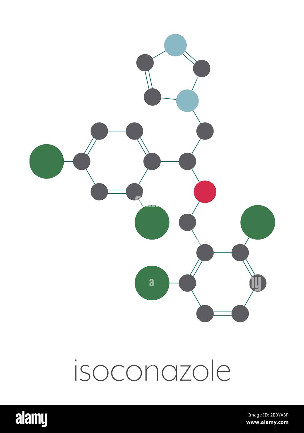 Isoconazole antifungal drug molecule, illustration Stock Photo - Alamy