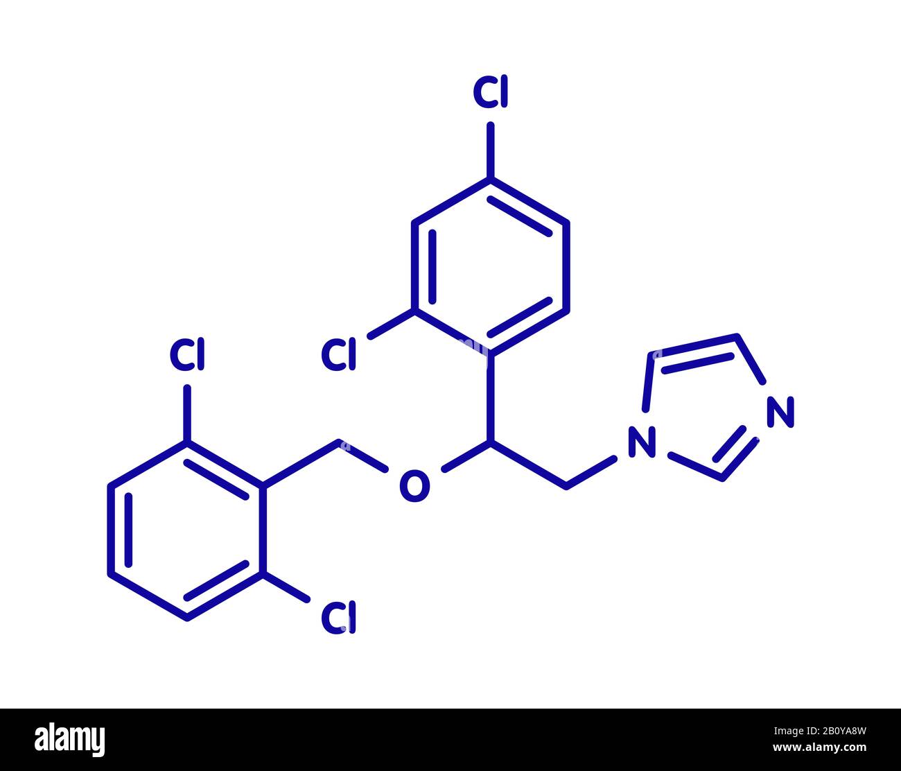 Isoconazole antifungal drug molecule, illustration Stock Photo - Alamy
