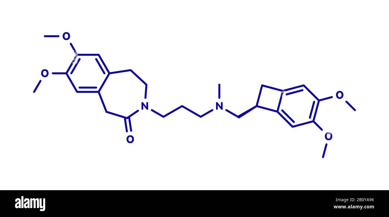 Ivabradine angina pectoris drug molecule, illustration Stock Photo - Alamy