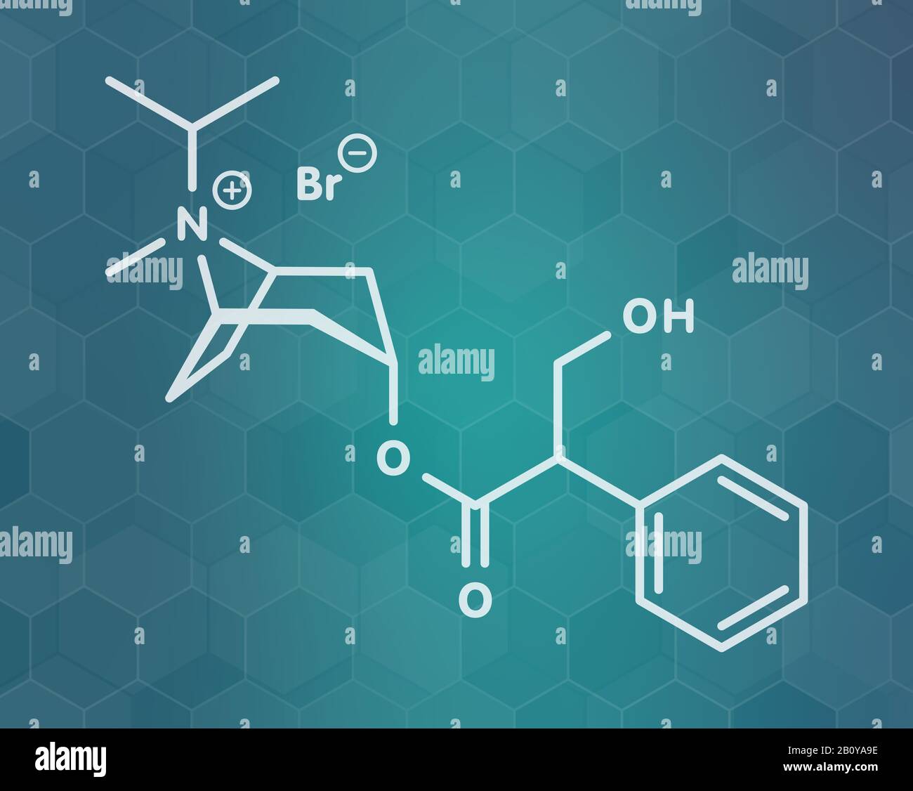 Ipratropium bromide asthma drug molecule, illustration Stock Photo - Alamy
