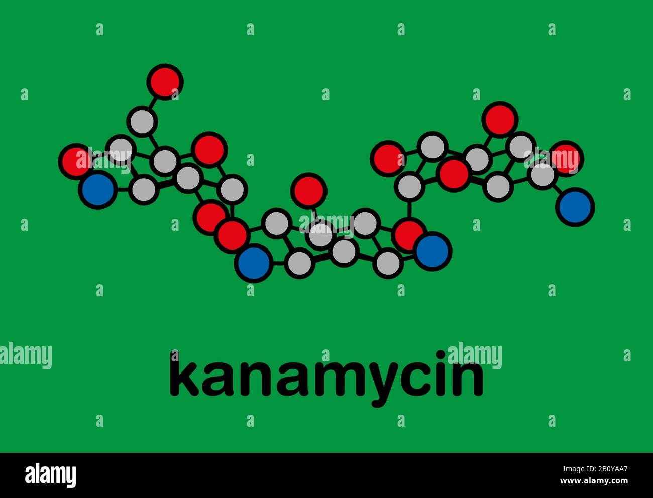 Kanamycin antibiotic drug molecule, illustration Stock Photo - Alamy