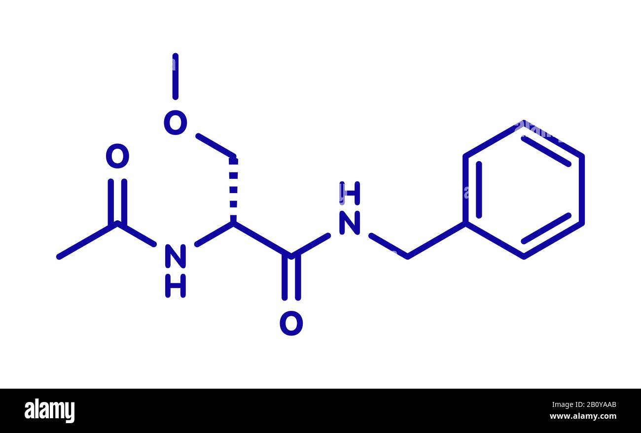 Lacosamide anticonvulsant drug molecule, illustration Stock Photo - Alamy