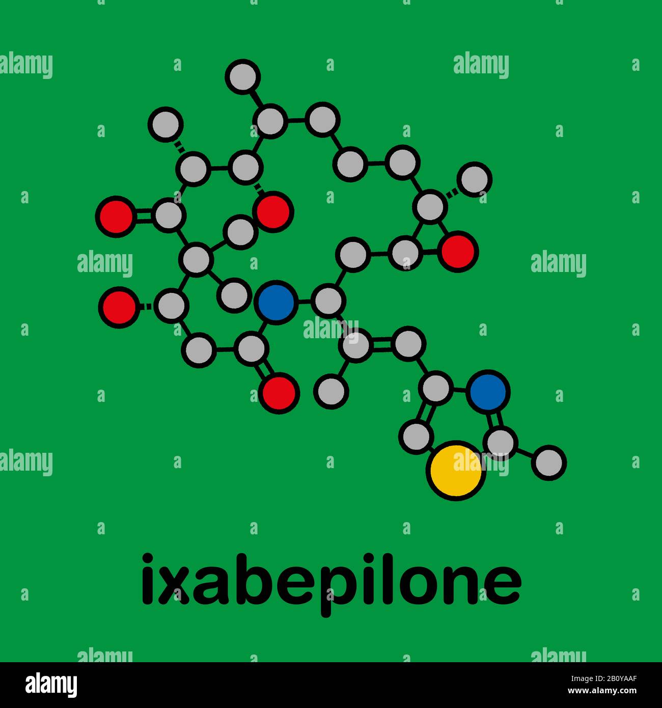 Ixabepilone cancer drug molecule, illustration Stock Photo - Alamy