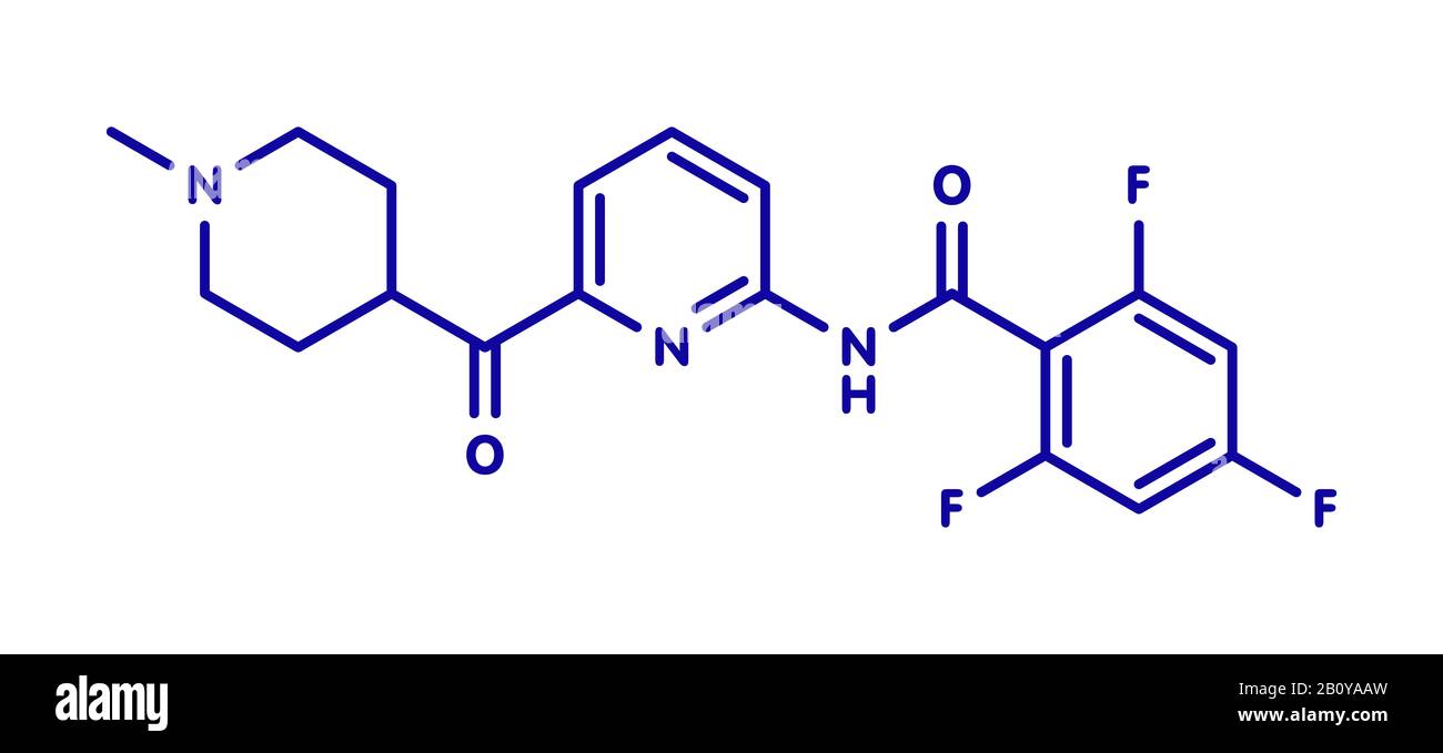 Lasmiditan migraine drug molecule, illustration Stock Photo - Alamy