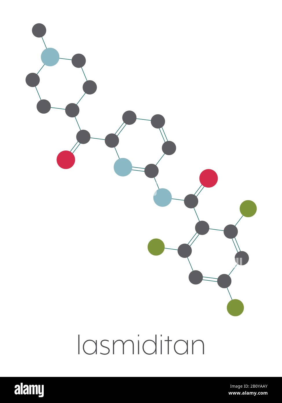 Lasmiditan migraine drug molecule, illustration Stock Photo - Alamy