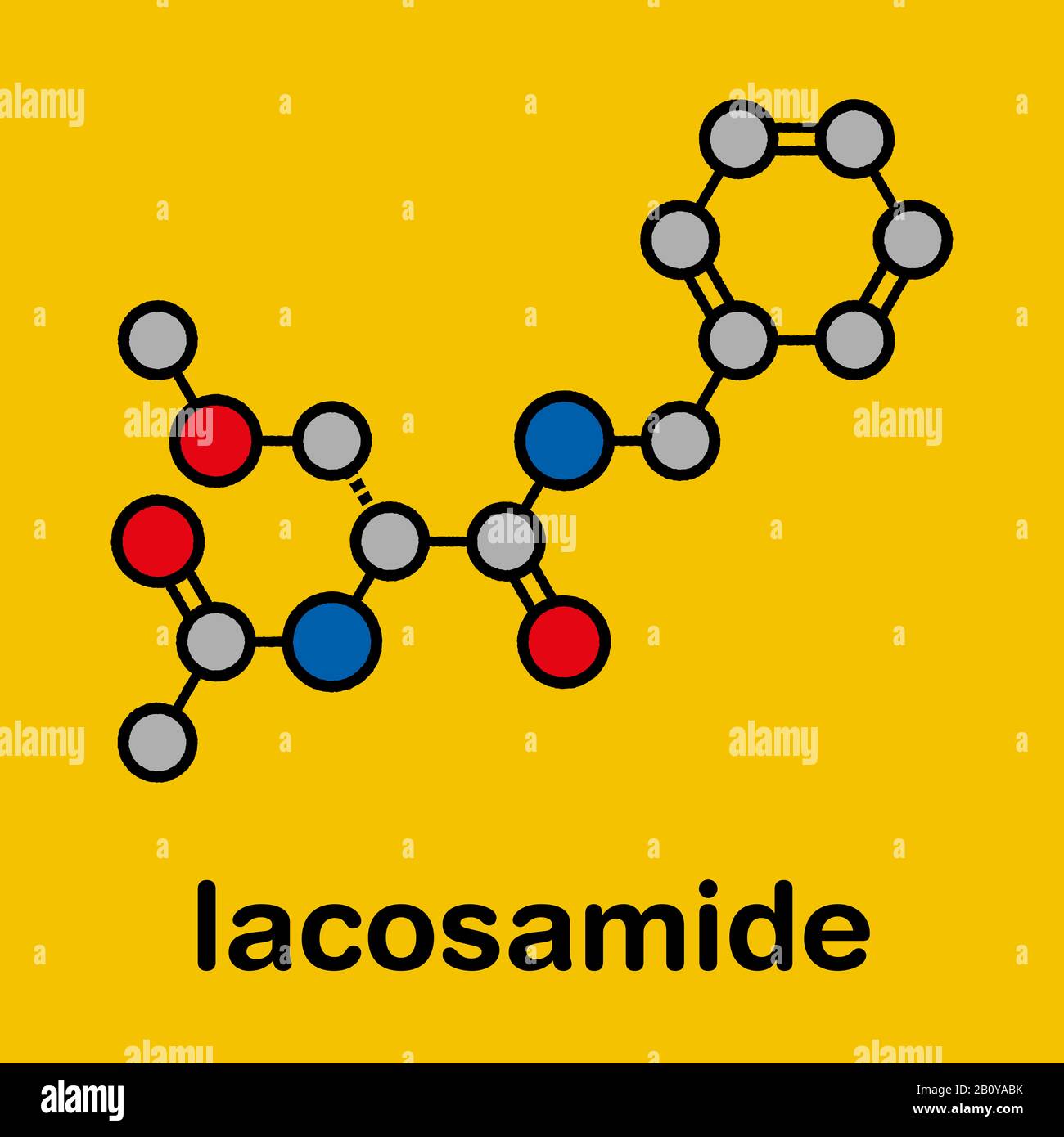 Lacosamide anticonvulsant drug molecule, illustration Stock Photo - Alamy