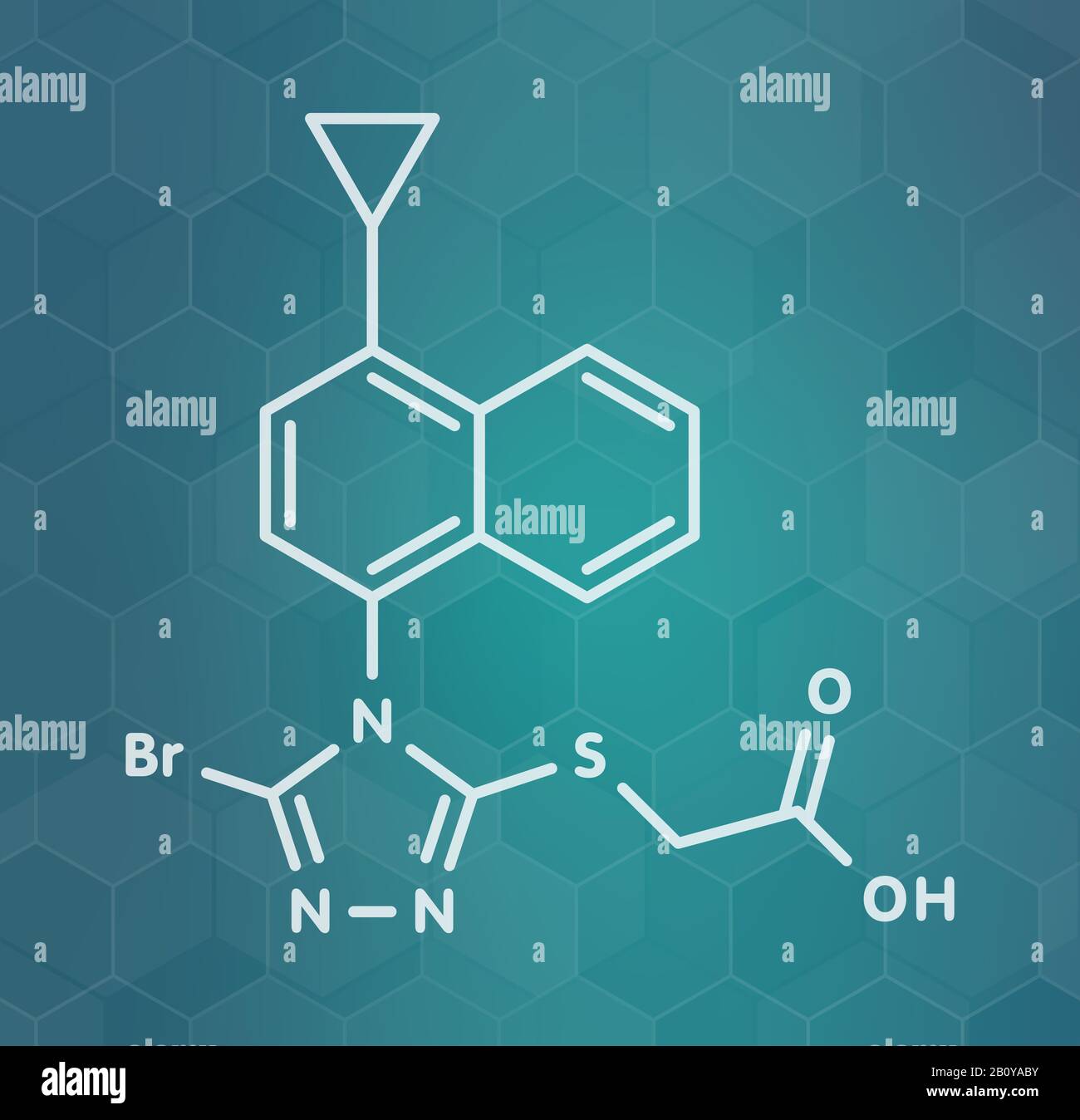 Lesinurad gout drug molecule, illustration Stock Photo - Alamy