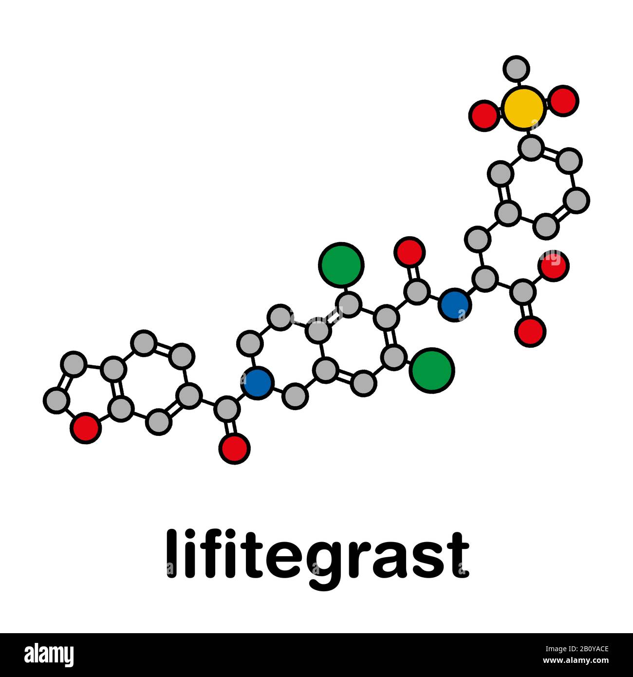 Lifitegrast drug molecule, illustration Stock Photo - Alamy