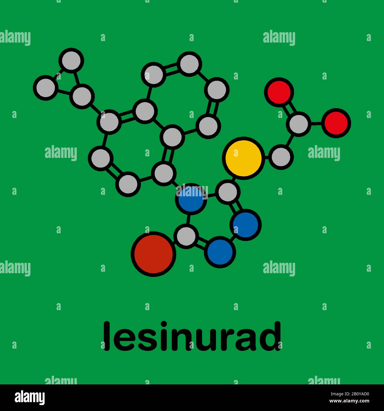 Lesinurad gout drug molecule, illustration Stock Photo - Alamy