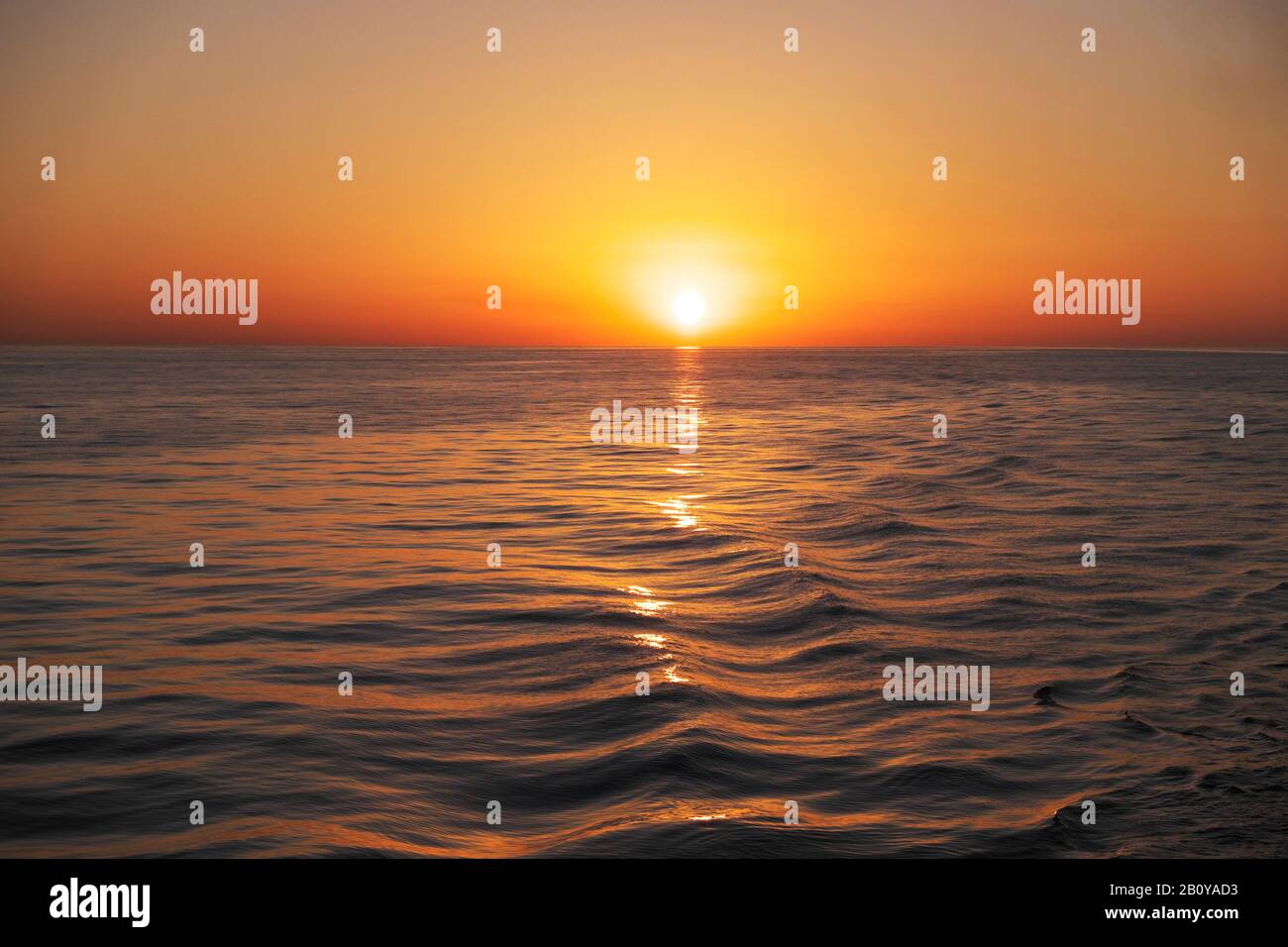 Sunset in the Persian Gulf, Strait of Hormuz, Middle East Stock Photo ...