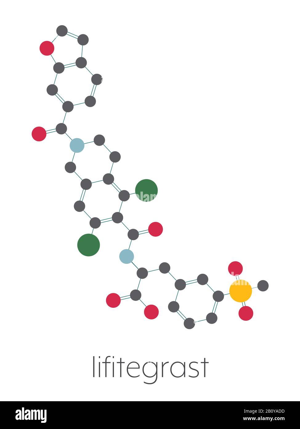 Lifitegrast drug molecule, illustration Stock Photo - Alamy