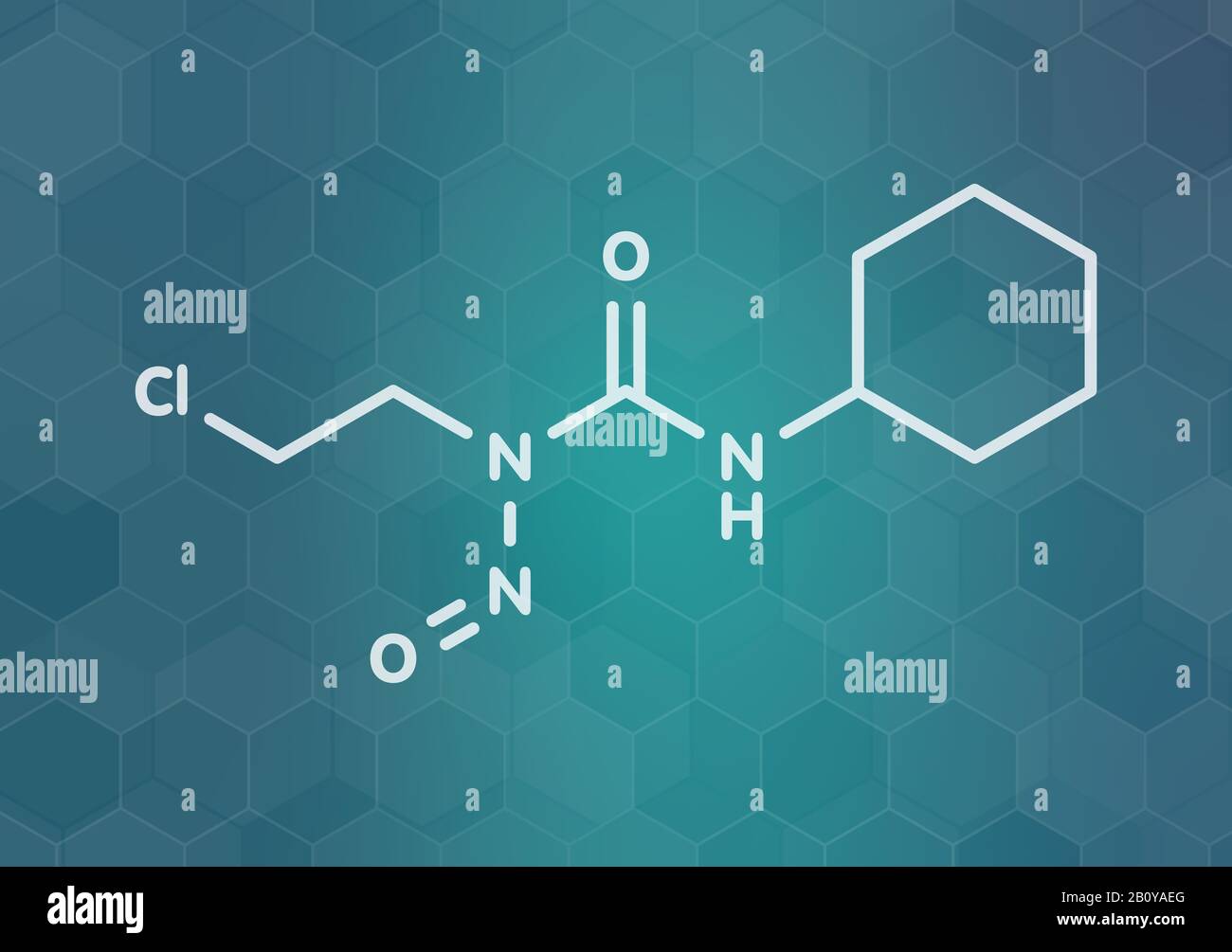 Lomustine brain cancer drug molecule, illustration Stock Photo - Alamy