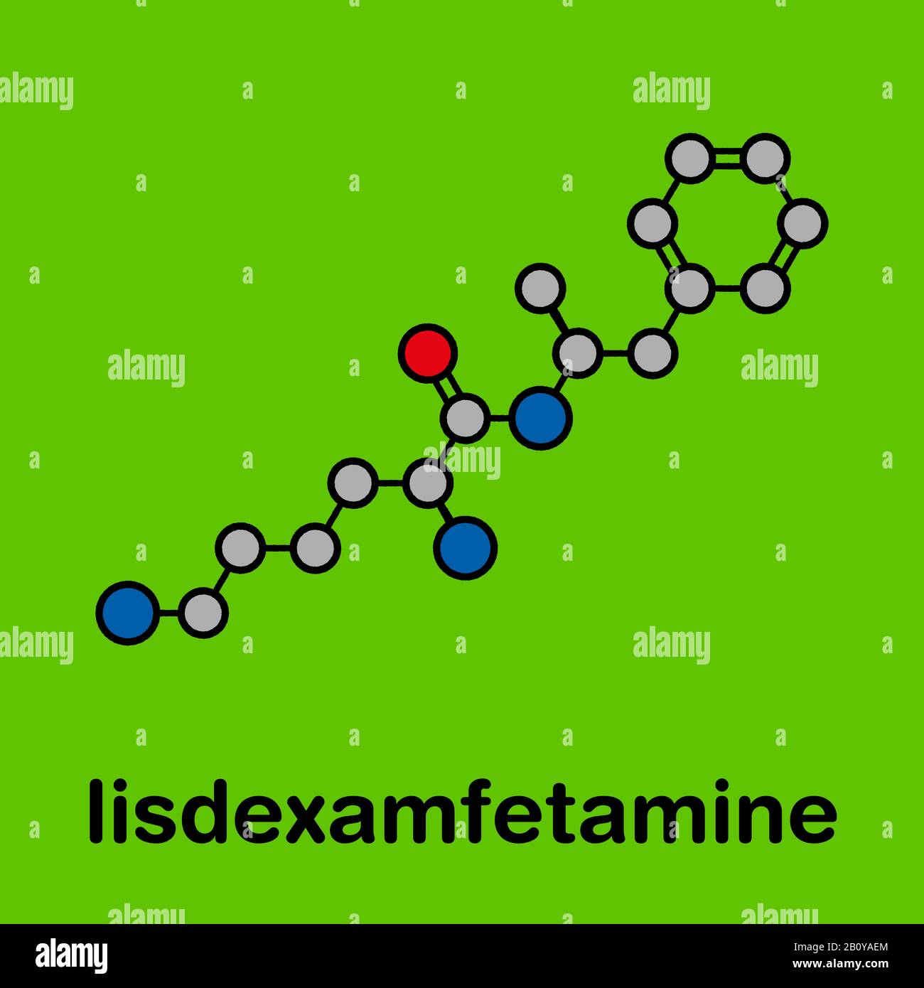Lisdexamfetamine mesylate ADHD treatment drug molecule Stock Photo - Alamy