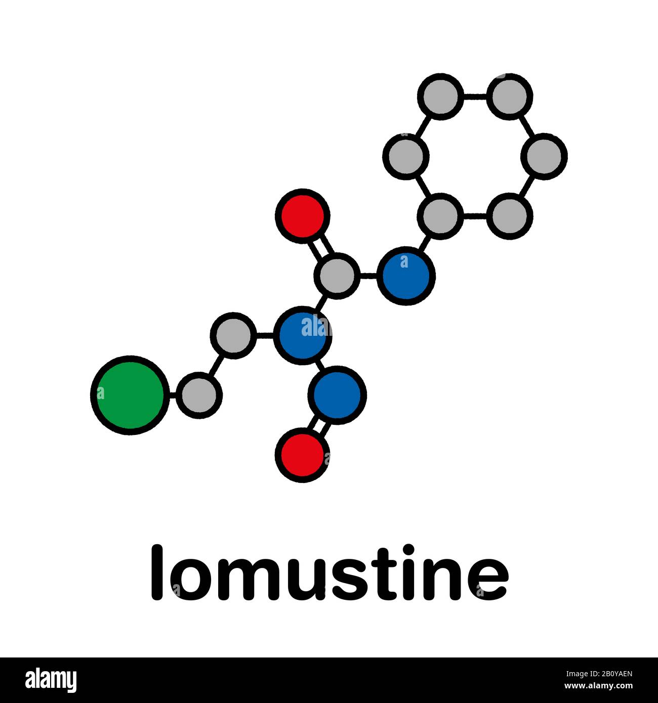 Lomustine brain cancer drug molecule, illustration Stock Photo - Alamy