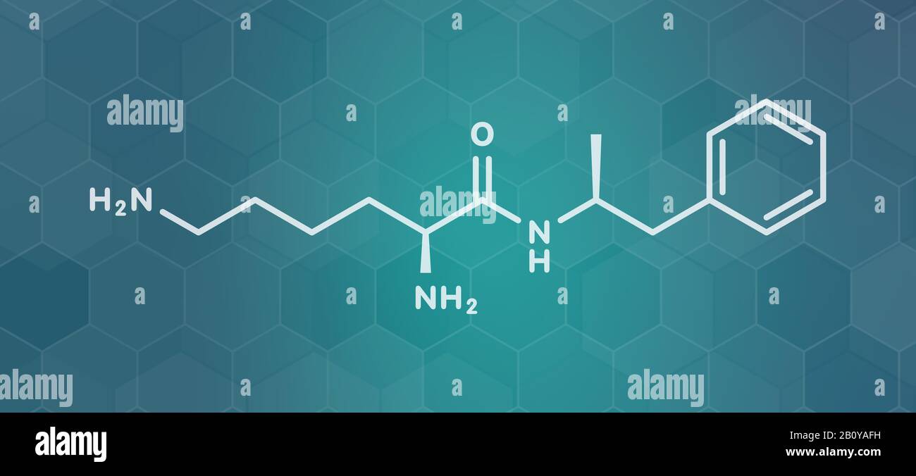Lisdexamfetamine mesylate ADHD treatment drug molecule Stock Photo - Alamy