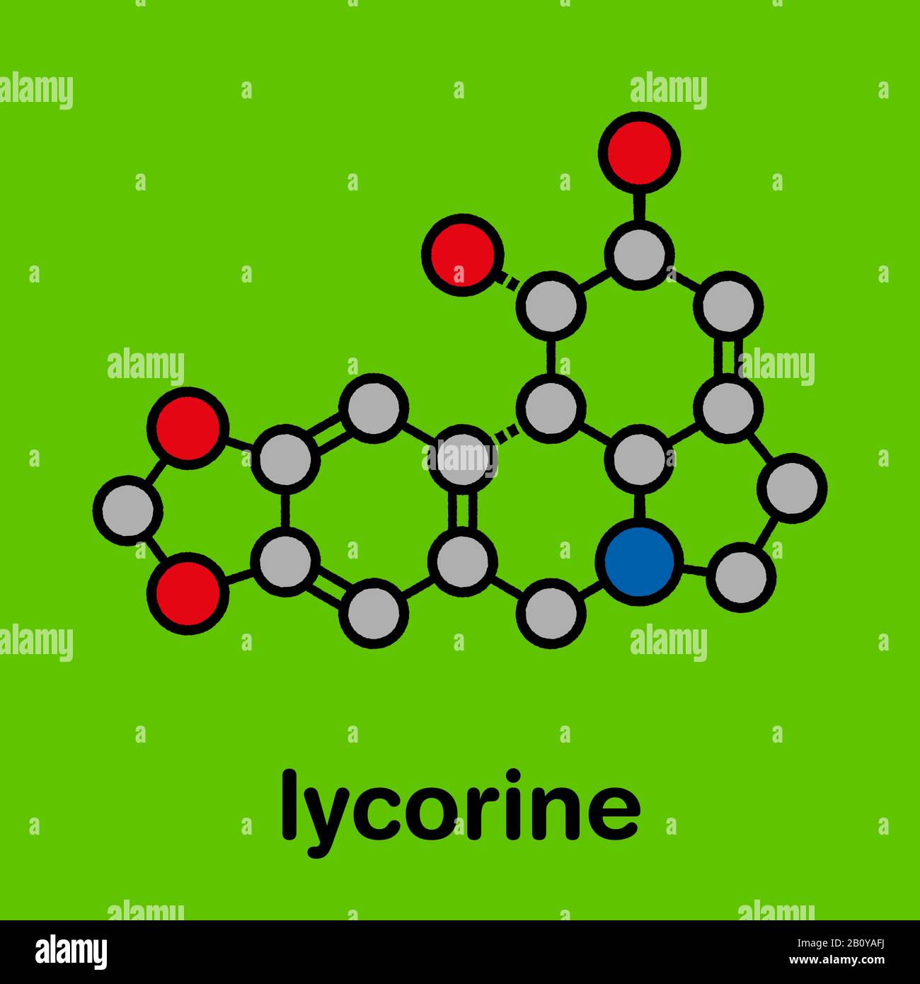 Lycorine alkaloid molecule, illustration Stock Photo - Alamy