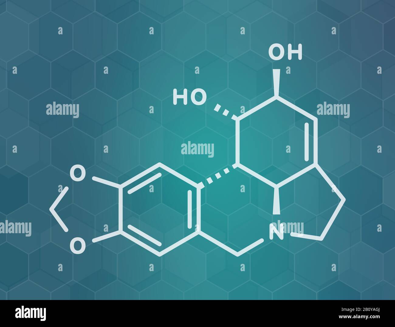 Lycorine alkaloid molecule, illustration Stock Photo - Alamy