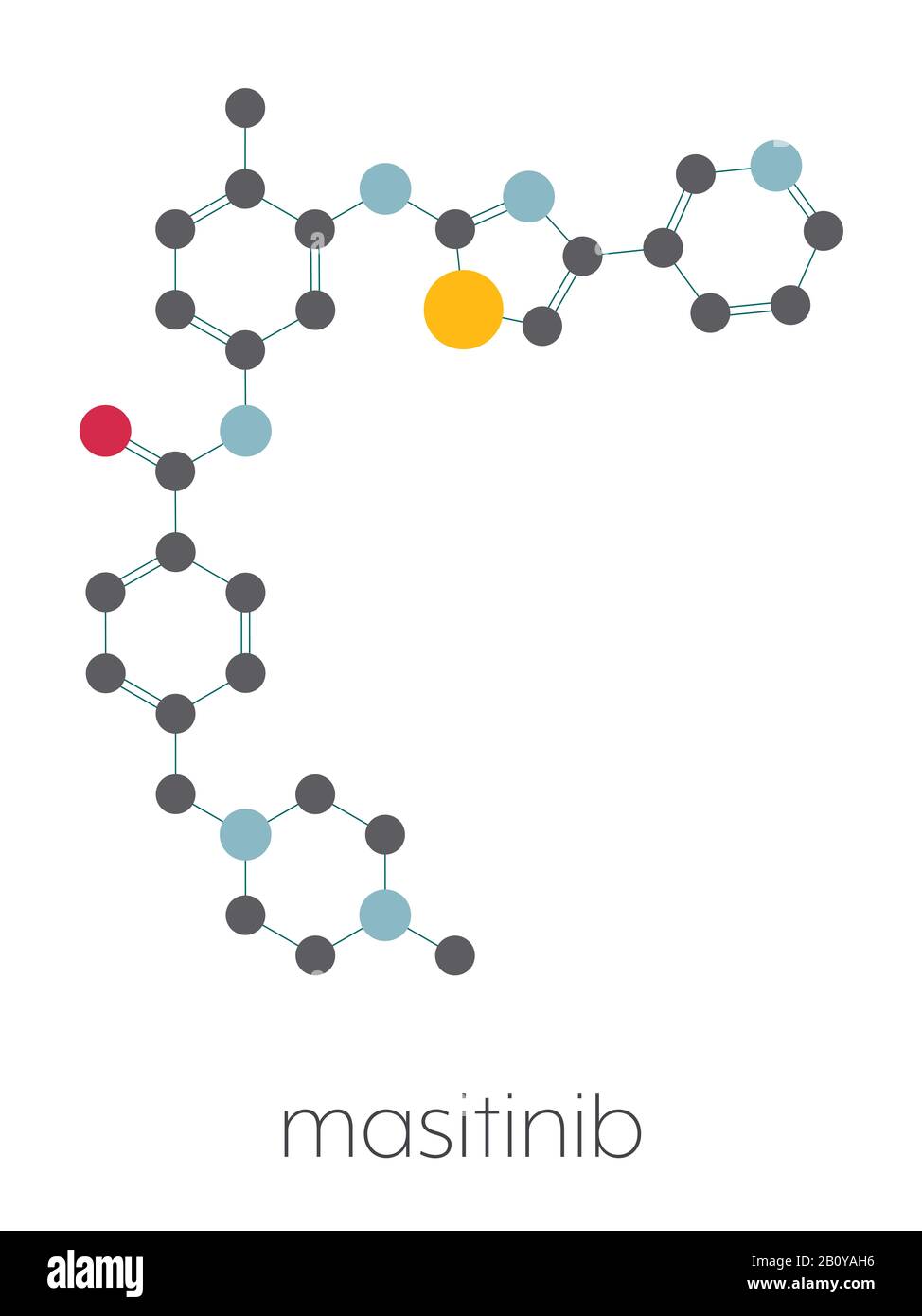 Masitinib cancer drug molecule, illustration Stock Photo - Alamy