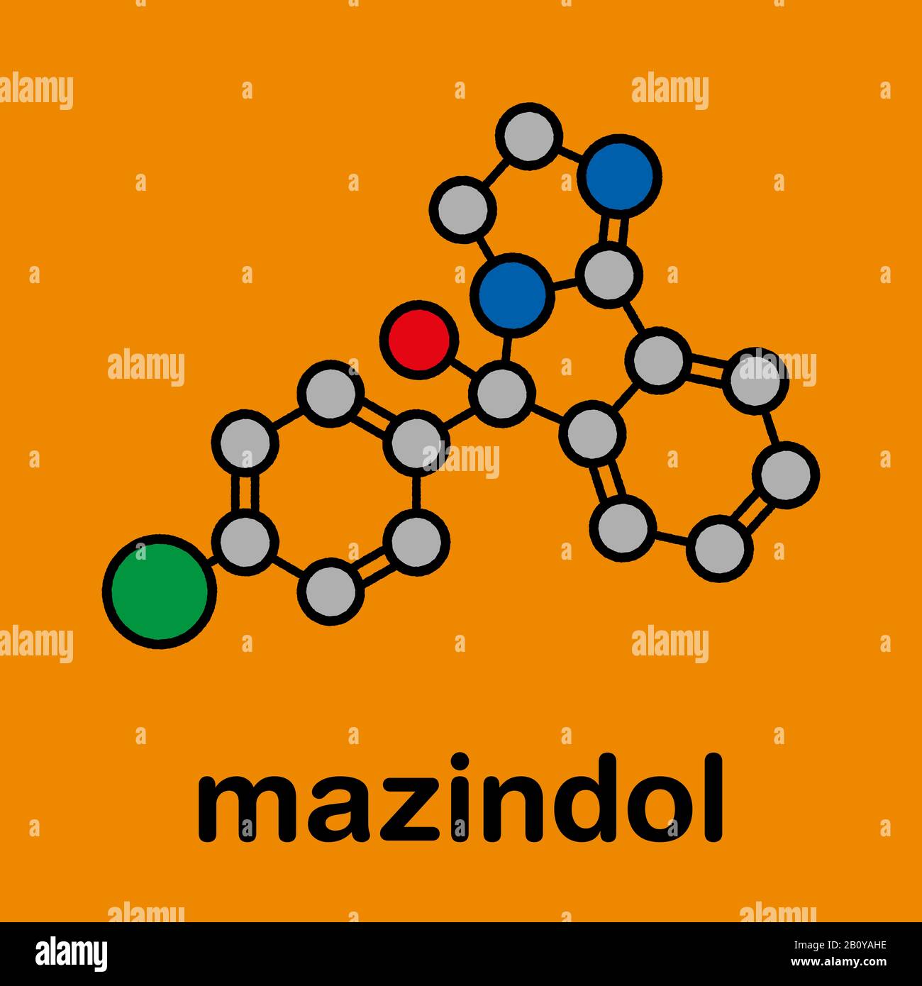 Mazindol appetite suppressant drug molecule, illustration Stock Photo ...