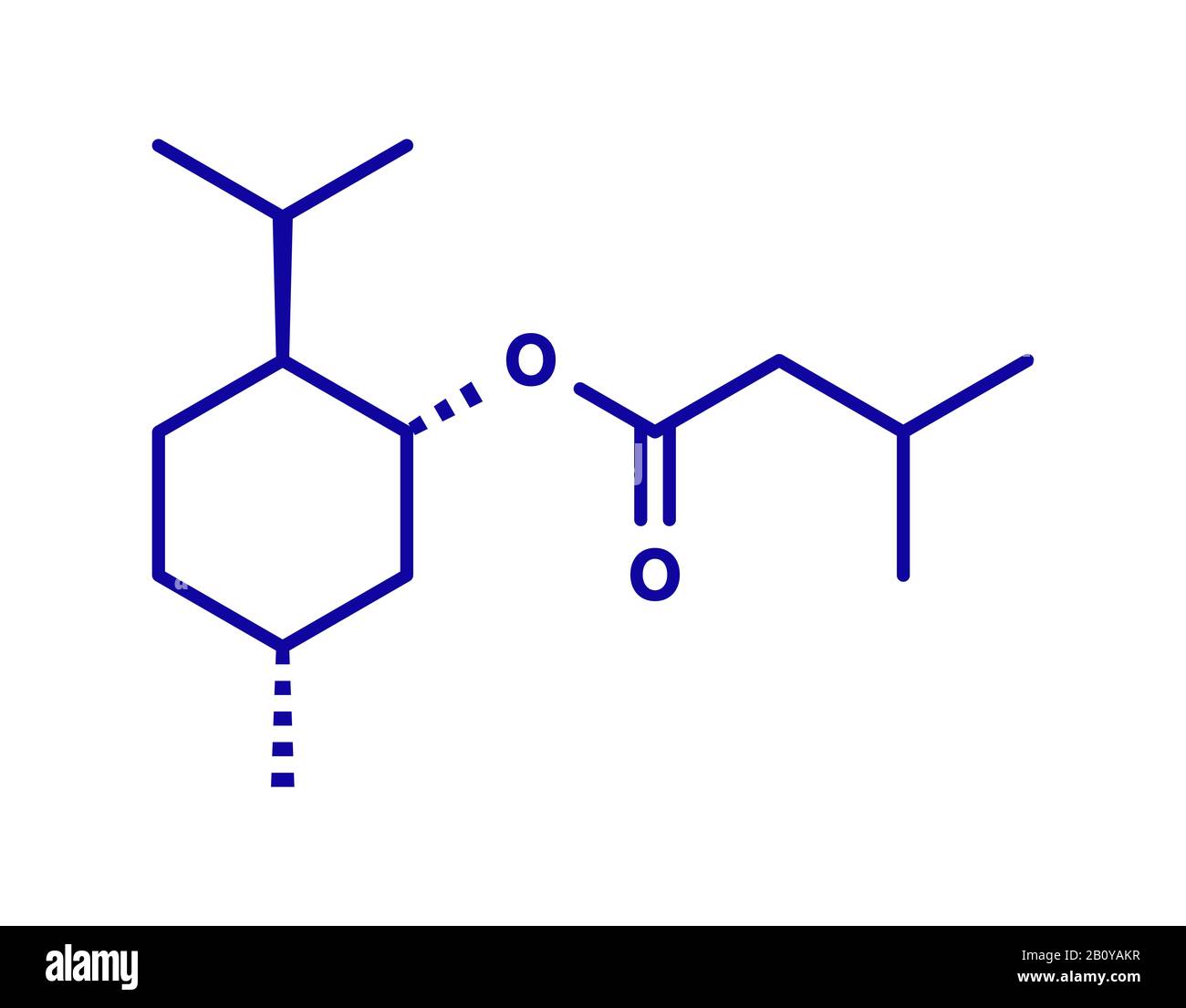 Menthyl isovalerate drug molecule, illustration Stock Photo - Alamy