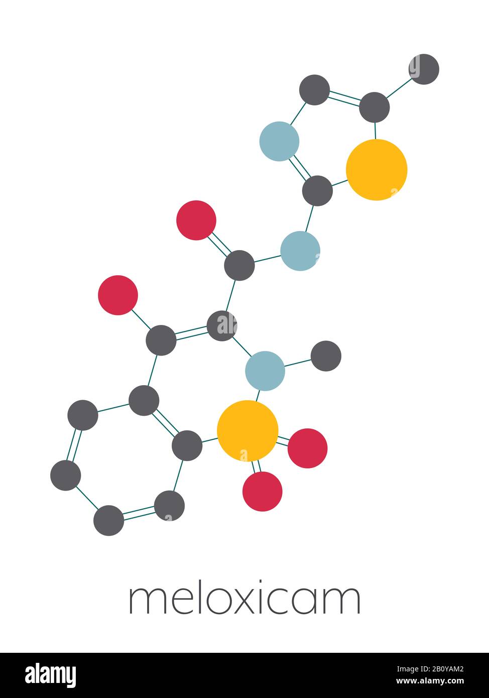 Meloxicam NSAID drug molecule, illustration Stock Photo - Alamy