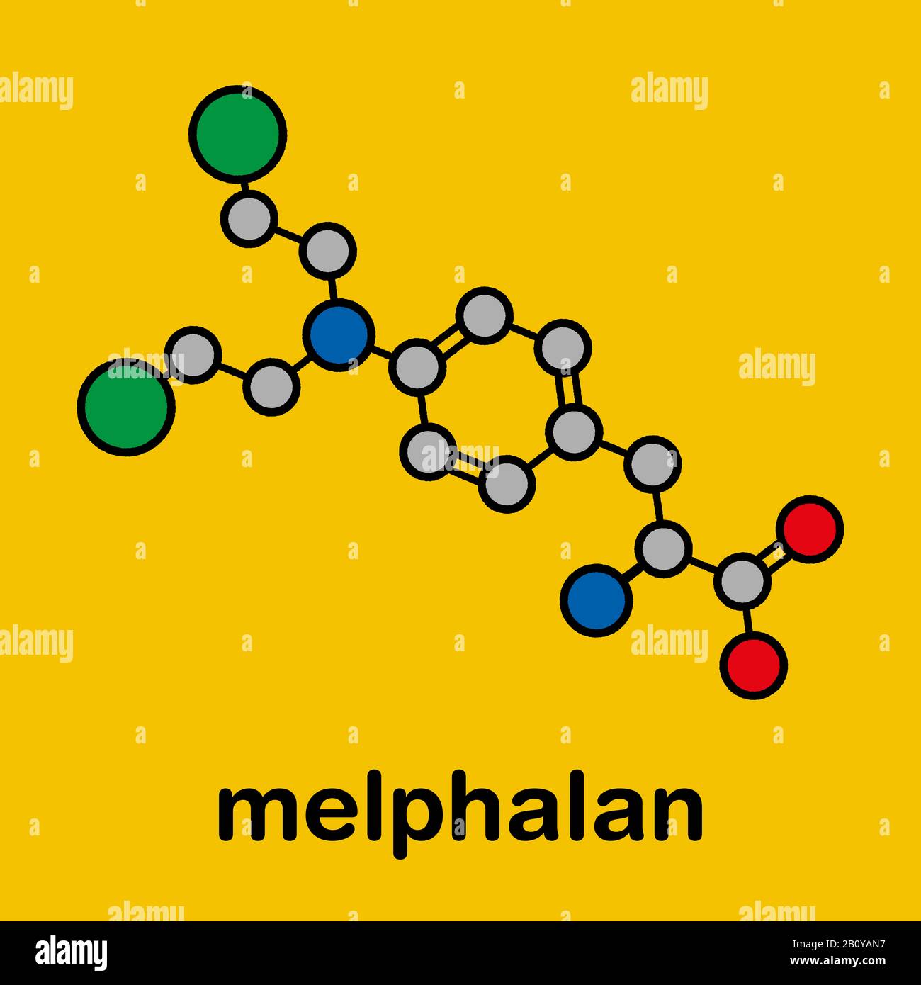Melphalan cancer drug molecule, illustration Stock Photo - Alamy