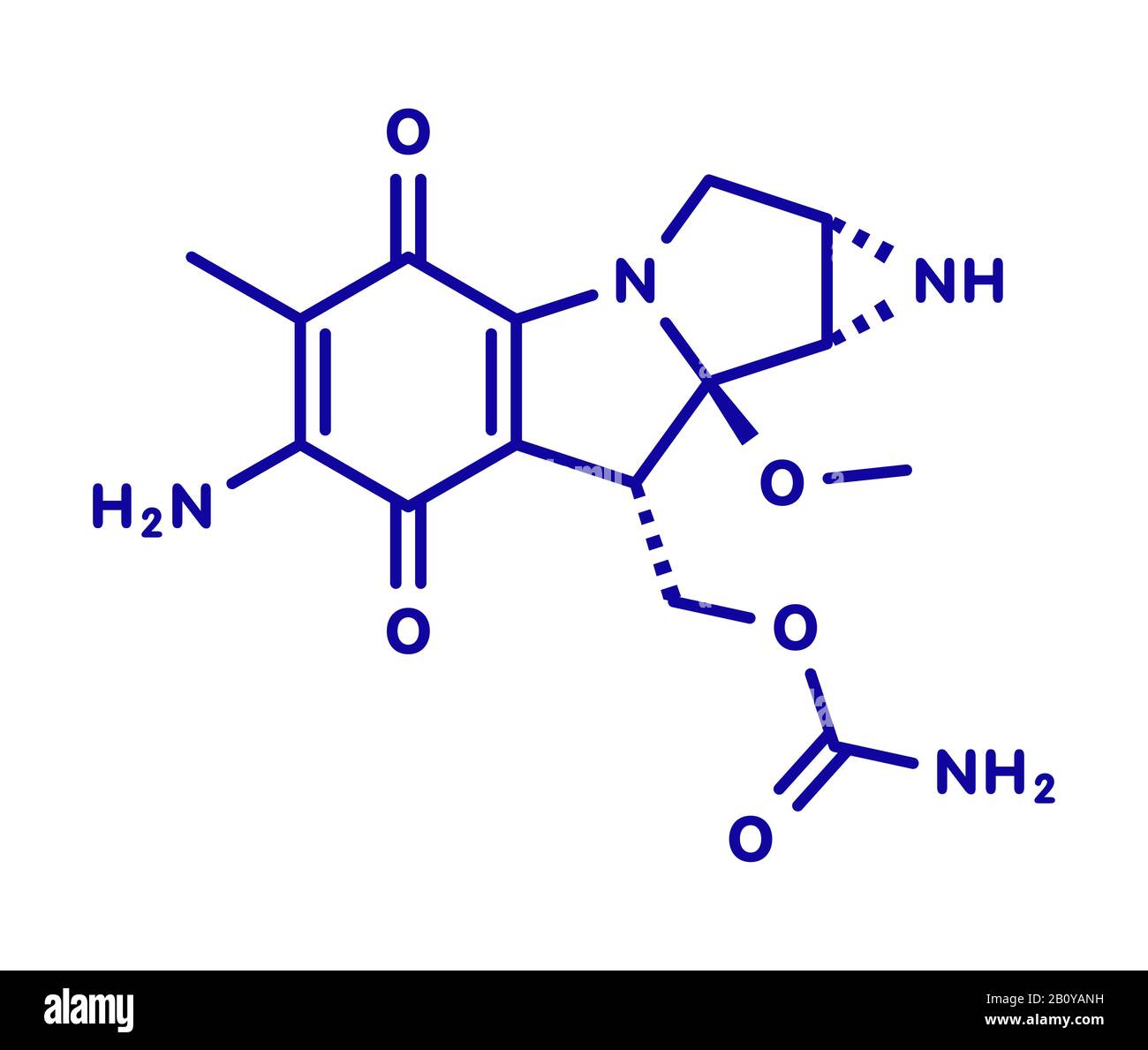 Mitomycin C cancer drug molecule, illustration Stock Photo - Alamy