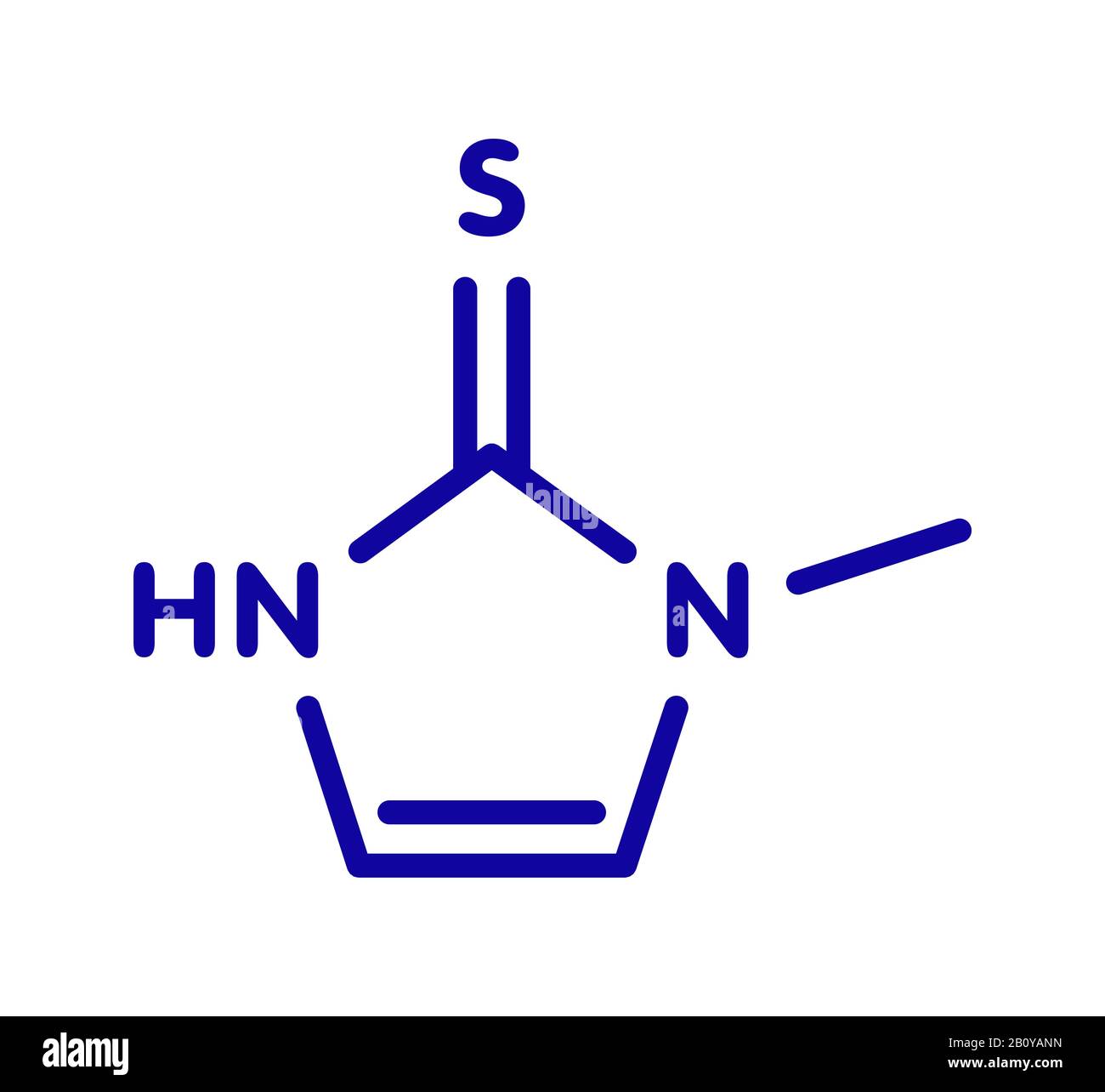 Methimazole hyperthyroidism drug molecule, illustration Stock Photo - Alamy