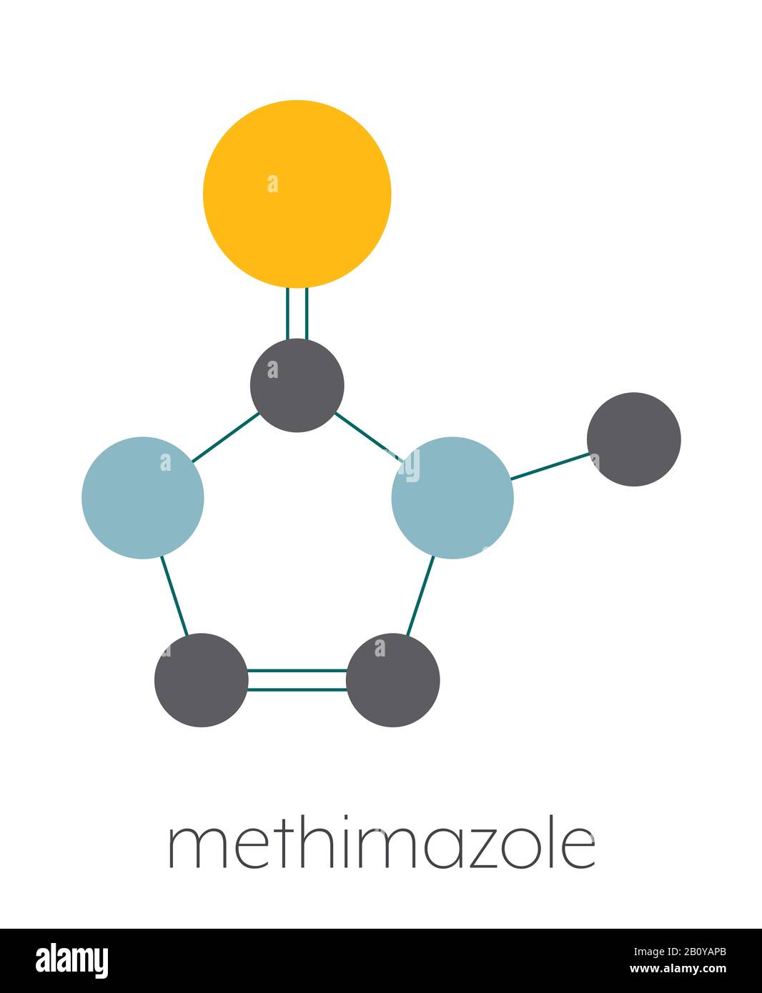 Methimazole hyperthyroidism drug molecule, illustration Stock Photo - Alamy
