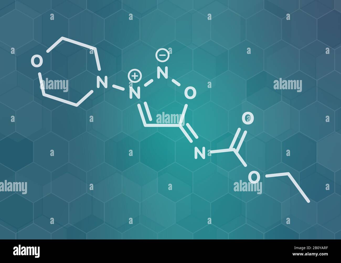 Molsidomine angina drug molecule, illustration Stock Photo - Alamy