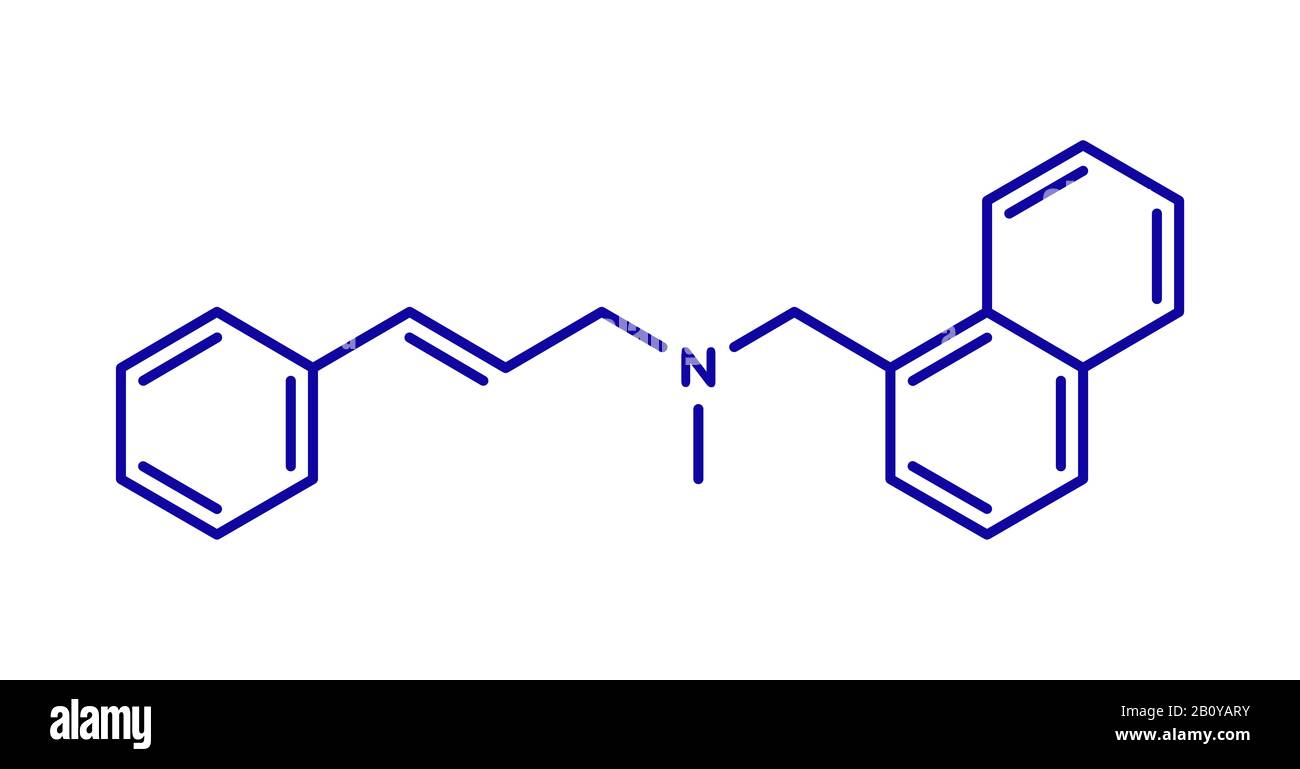 Naftifine antifungal drug molecule, illustration Stock Photo - Alamy