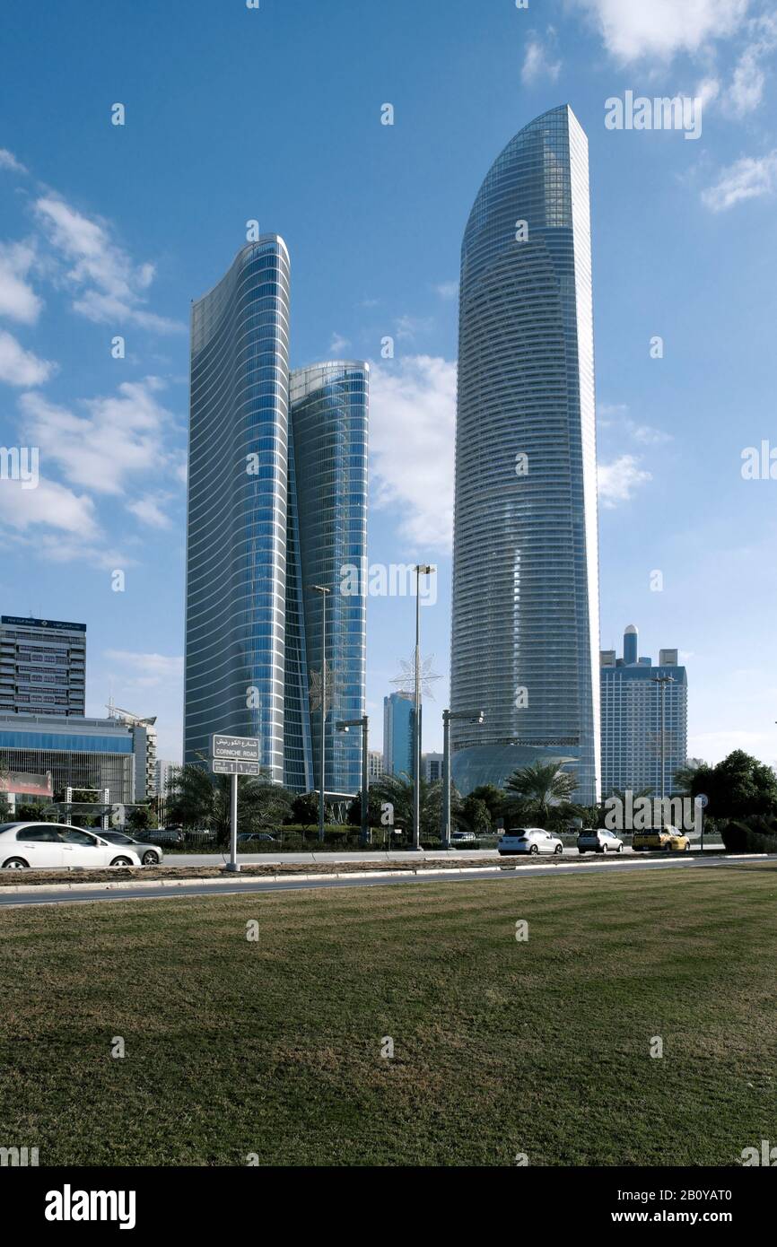 High-rise buildings of the Abu Dhabi Investment Authority, Corniche, Al ...