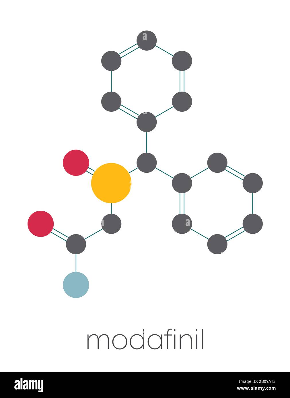 Modafinil wakefulness promoting drug molecule, illustration Stock Photo ...