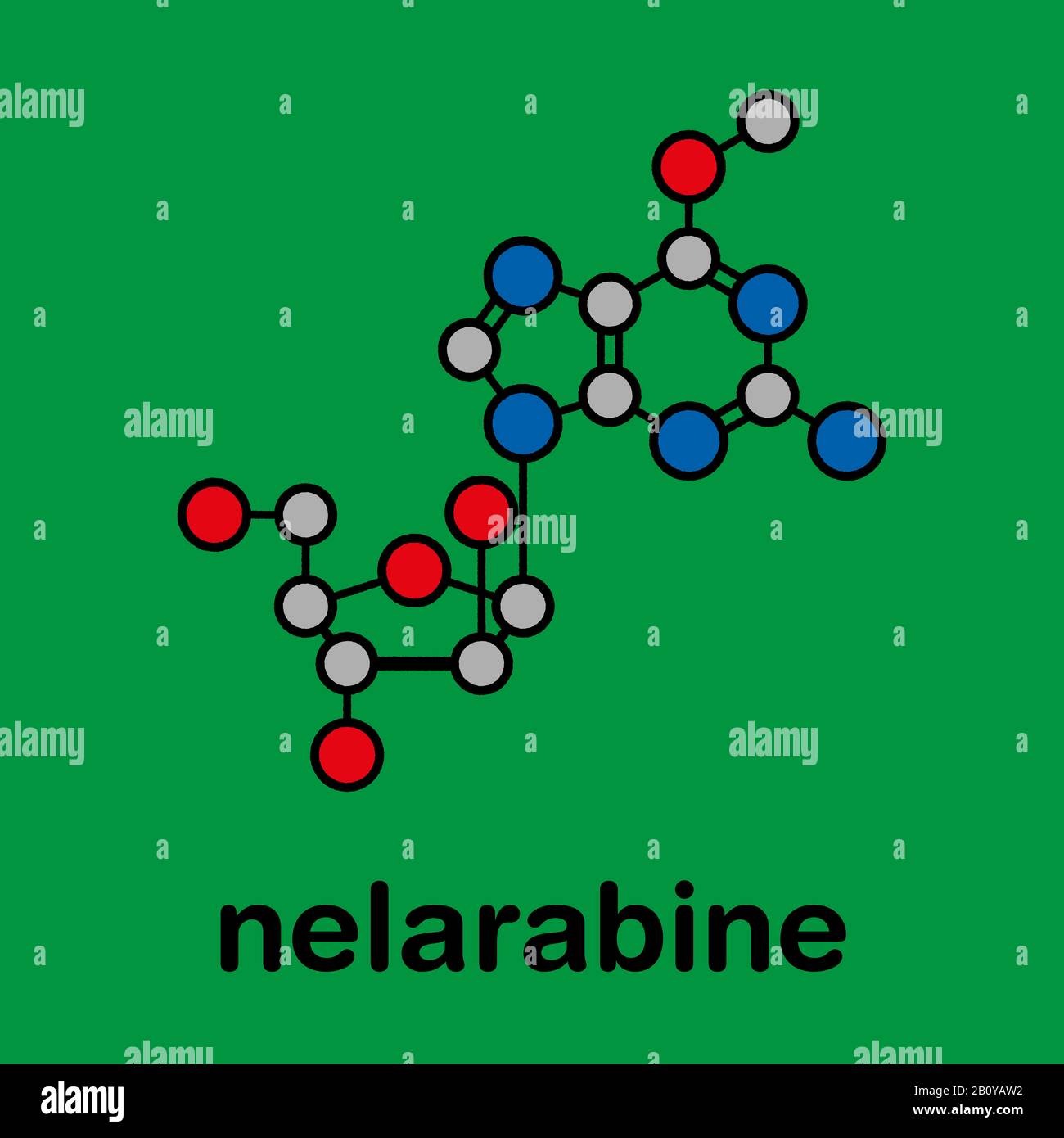 Nelarabine leukemia drug molecule, illustration Stock Photo - Alamy