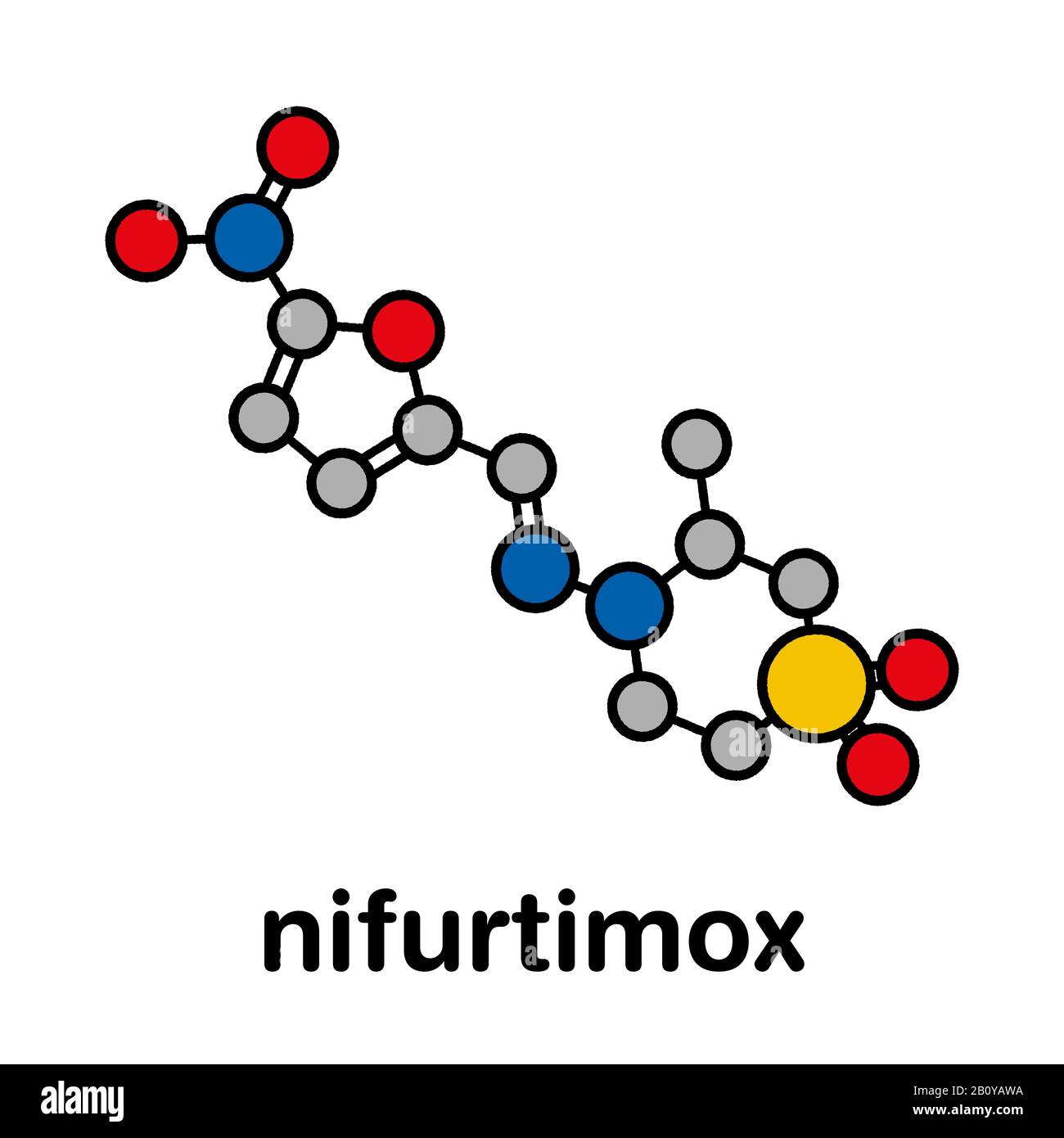 Nifurtimox antiparasitic drug molecule, illustration Stock Photo - Alamy