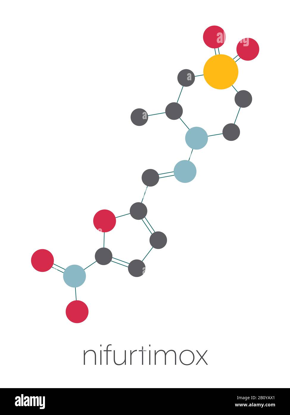 Nifurtimox antiparasitic drug molecule, illustration Stock Photo - Alamy