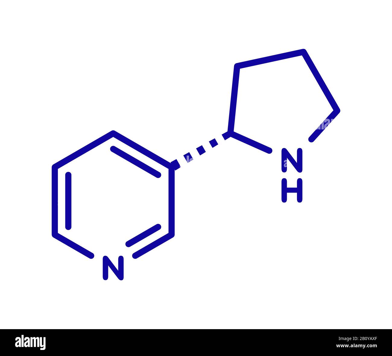 Nornicotine alkaloid molecule, illustration Stock Photo - Alamy