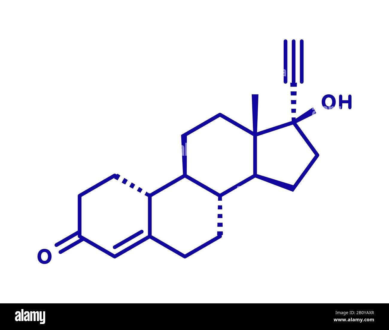 Norethisterone progestogen hormone drug, illustration Stock Photo - Alamy