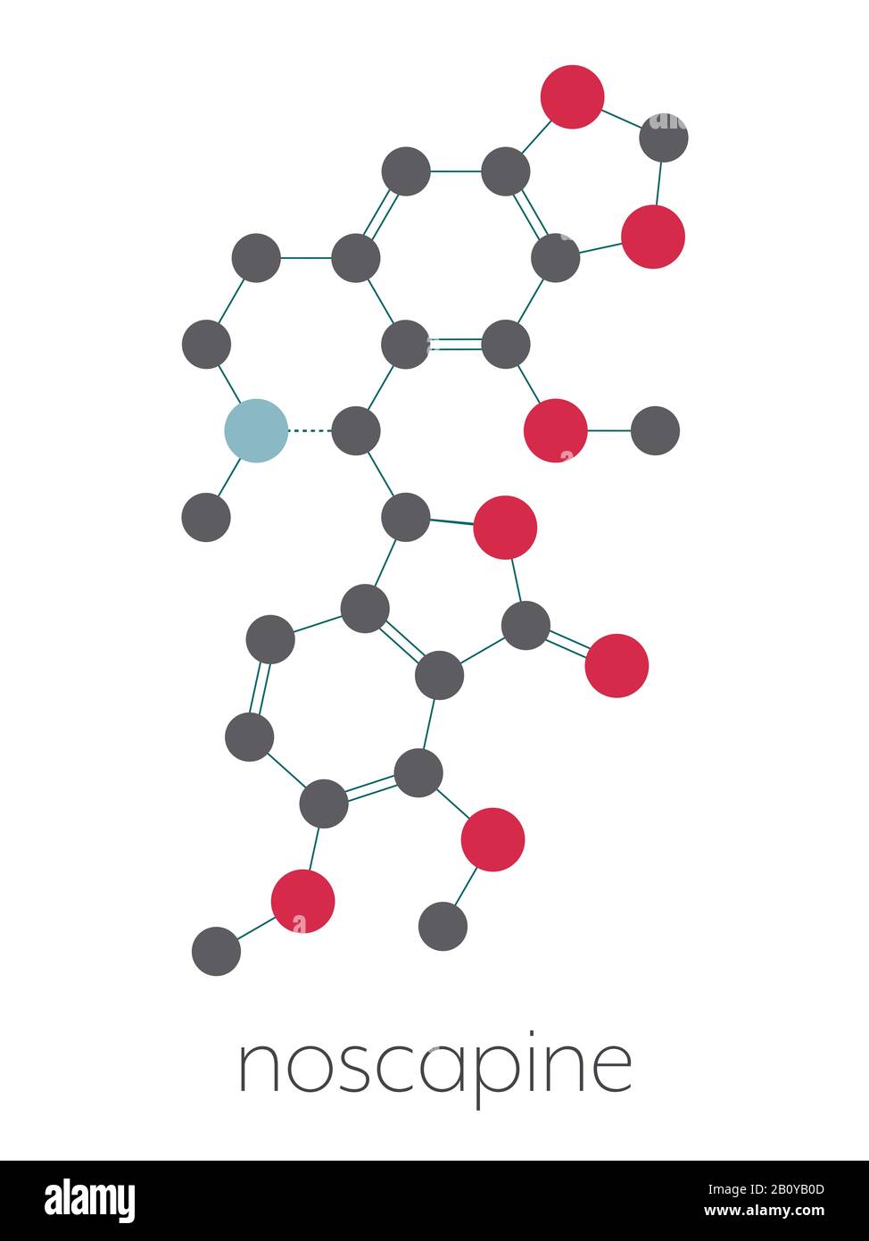 Noscapine antitussive drug molecule, illustration Stock Photo - Alamy