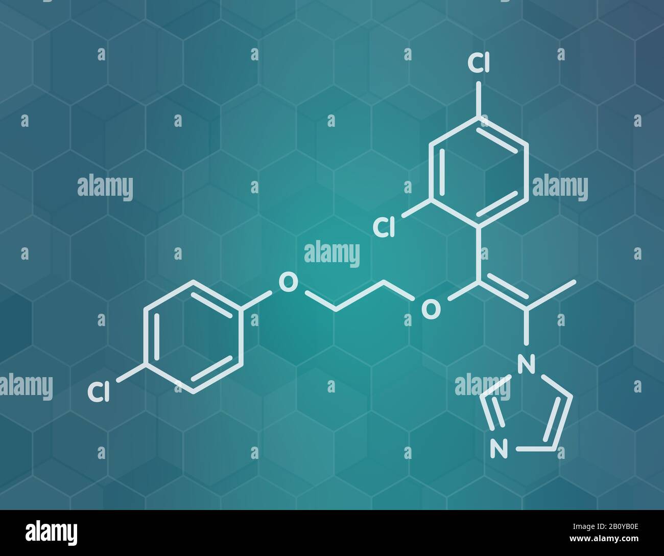 Omoconazole antifungal drug molecule, illustration Stock Photo - Alamy