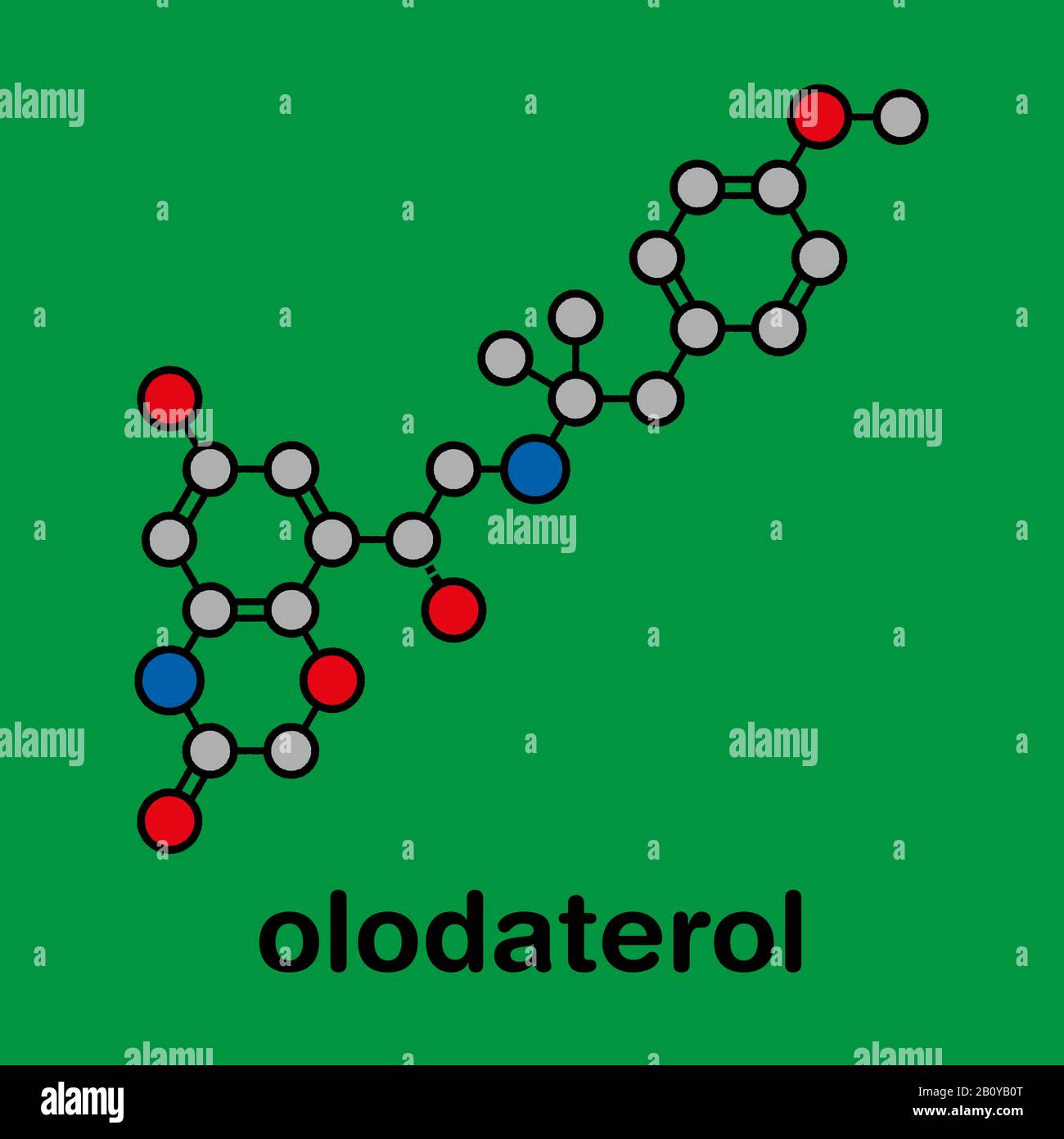 Olodaterol COPD drug molecule, illustration Stock Photo - Alamy