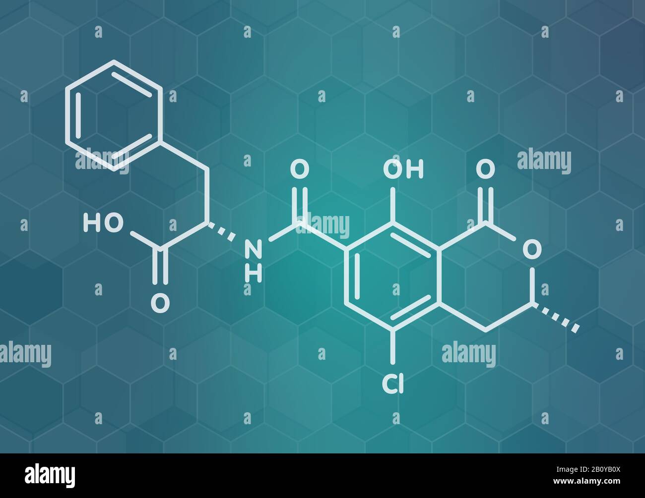 Ochratoxin A mycotoxin molecule, illustration Stock Photo - Alamy