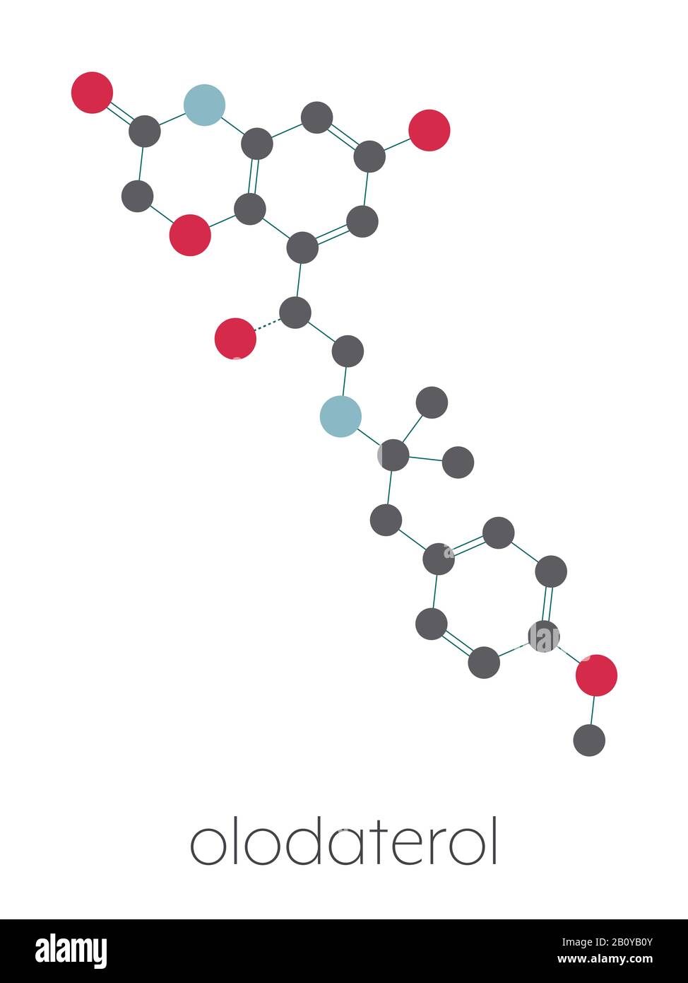 Olodaterol COPD drug molecule, illustration Stock Photo - Alamy