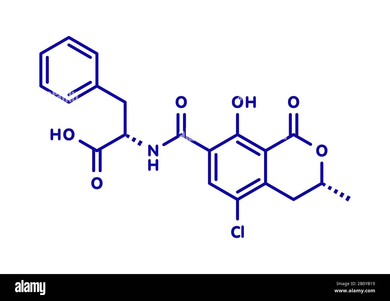 Ochratoxin A mycotoxin molecule, illustration Stock Photo - Alamy