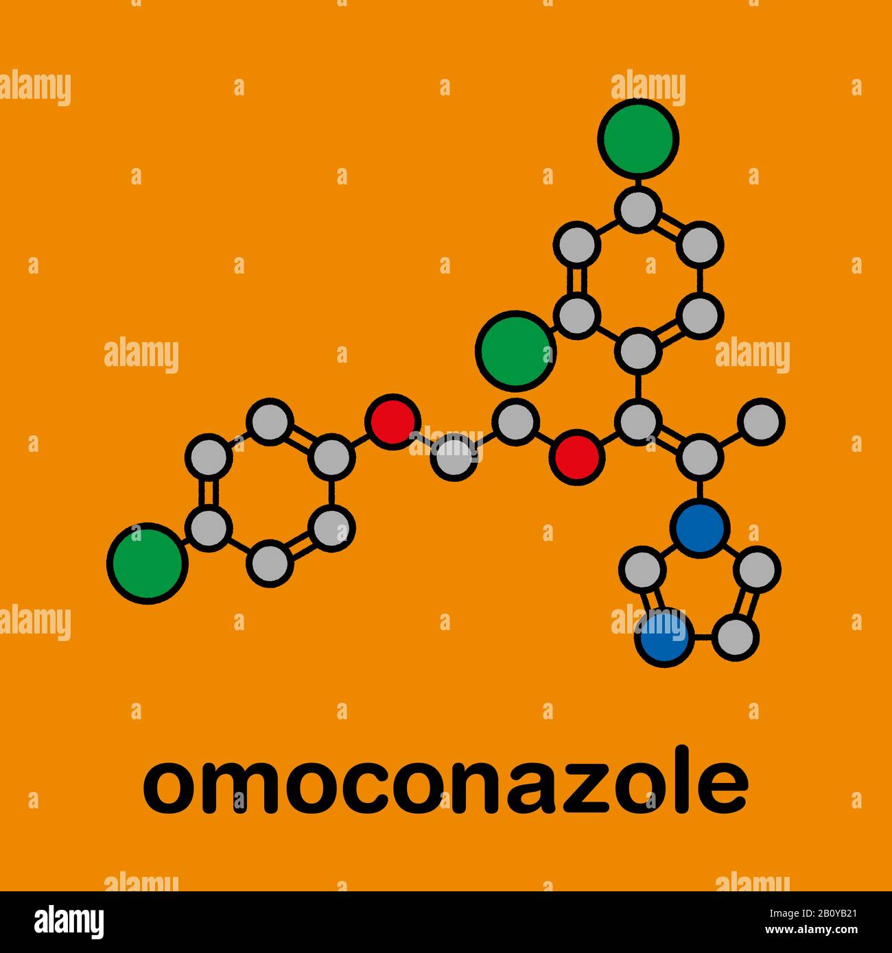 Omoconazole antifungal drug molecule, illustration Stock Photo - Alamy