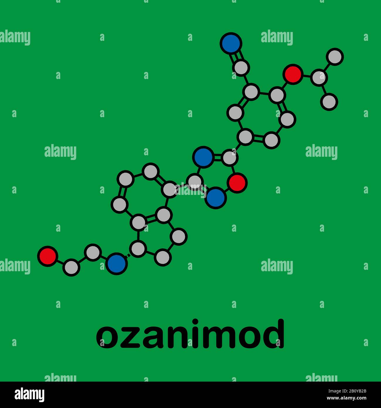 Ozanimod anti-inflammatory drug molecule, illustration Stock Photo - Alamy