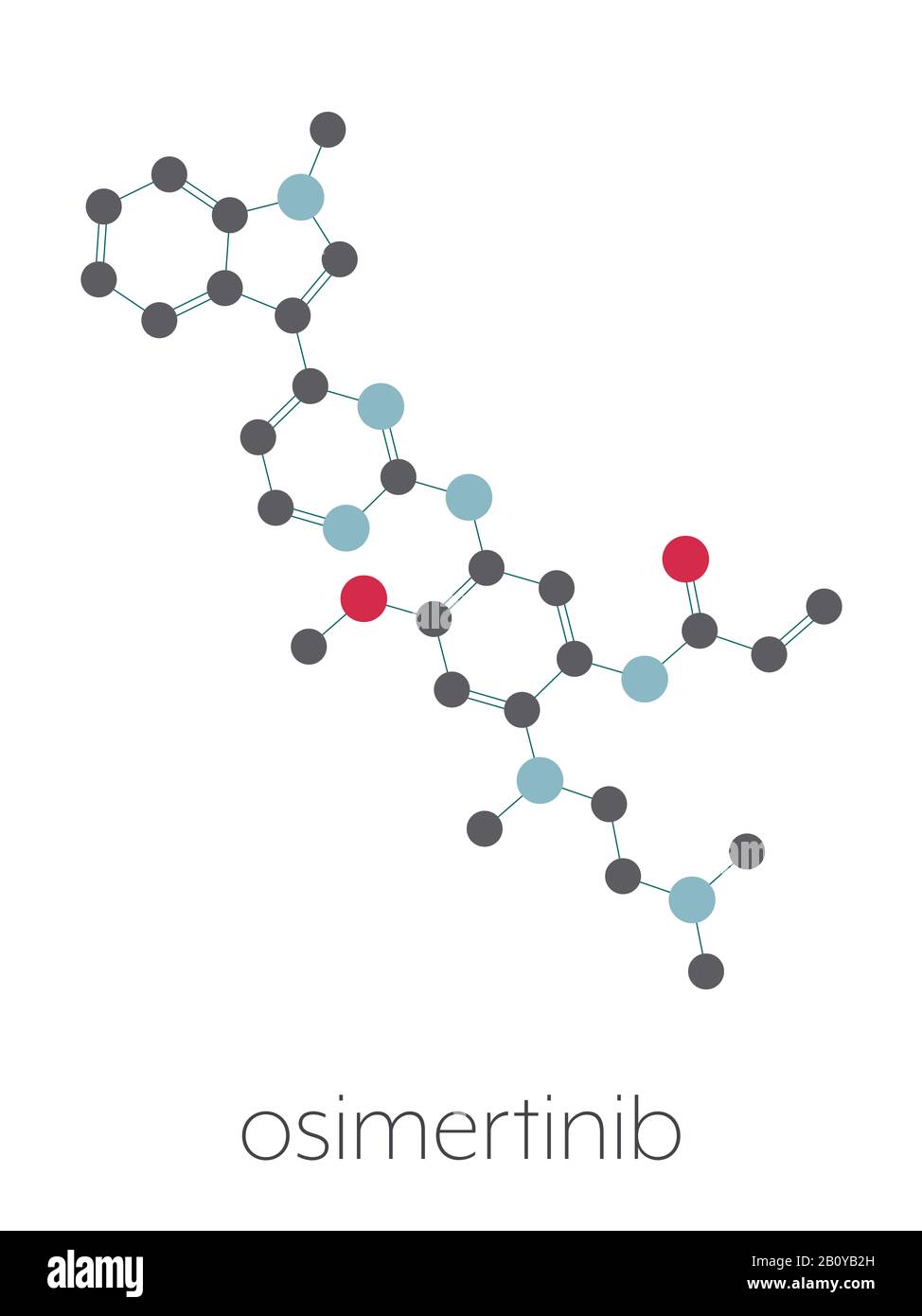 Osimertinib cancer drug molecule, illustration Stock Photo - Alamy