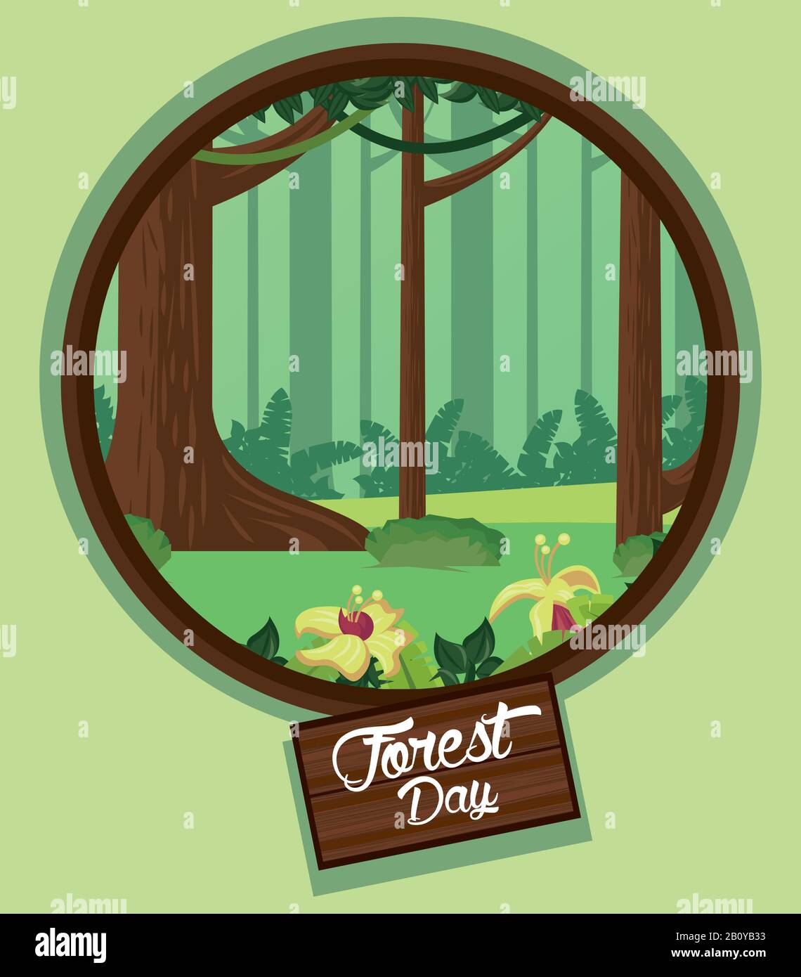 Panoramic view wooden frame Stock Vector Images - Alamy